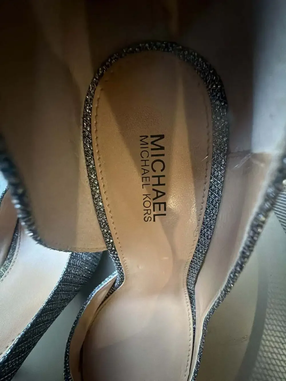 MICHAEL Michael Kors | Shoes | Michael Michael Kors Silver Glitter ...